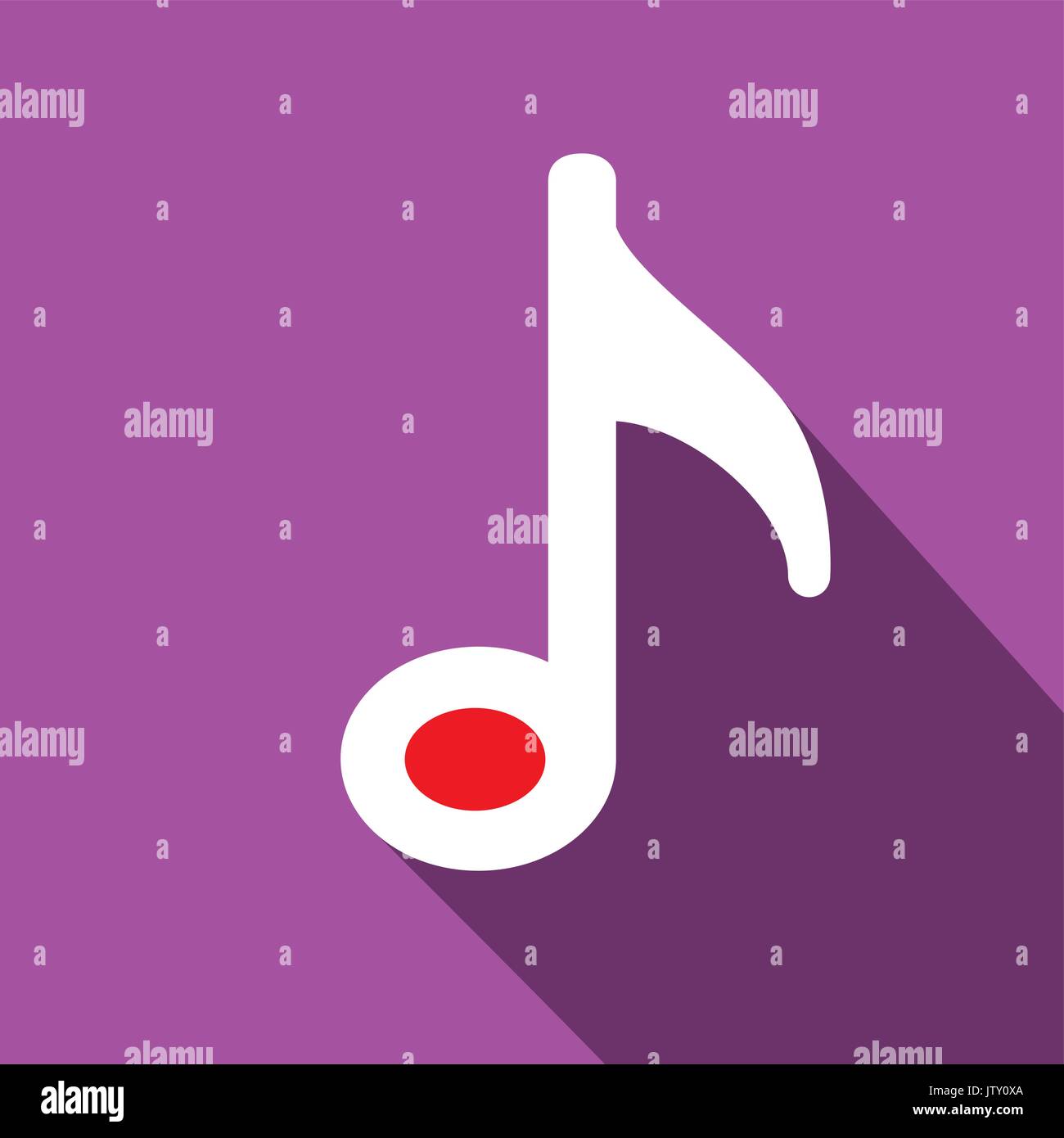 Music note icon. Sound and music icon. Flat design. Vector illustration ...
