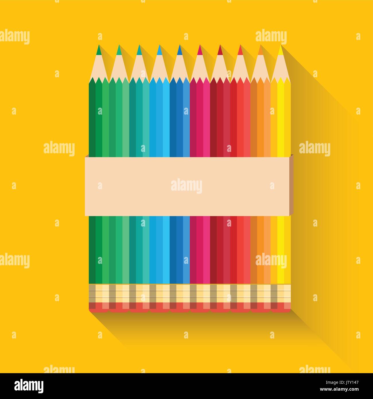 Color pencil icon. Flat design. Vector Illustration Stock Vector Image ...