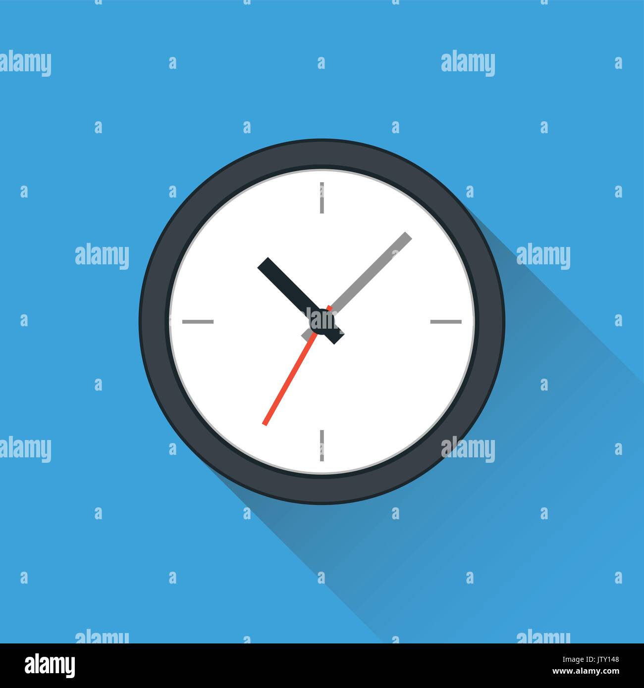 Clock Icon. Flat Design. Vector Illustration Stock Vector Image & Art ...