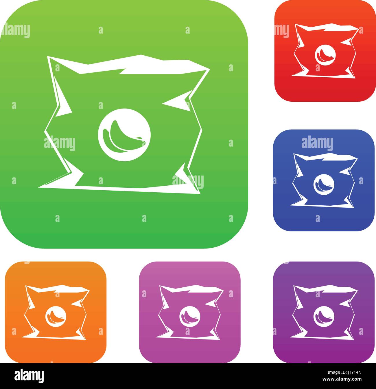 Crumpled bag of chips set collection Stock Vector Image & Art - Alamy