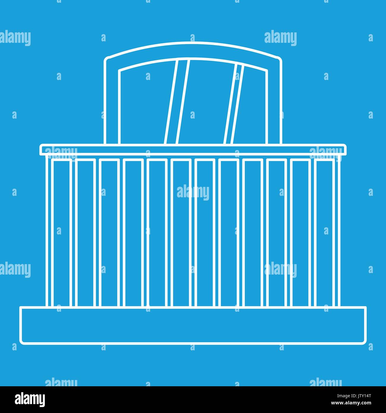 Balcony with railing icon, outline style Stock Vector Image & Art - Alamy