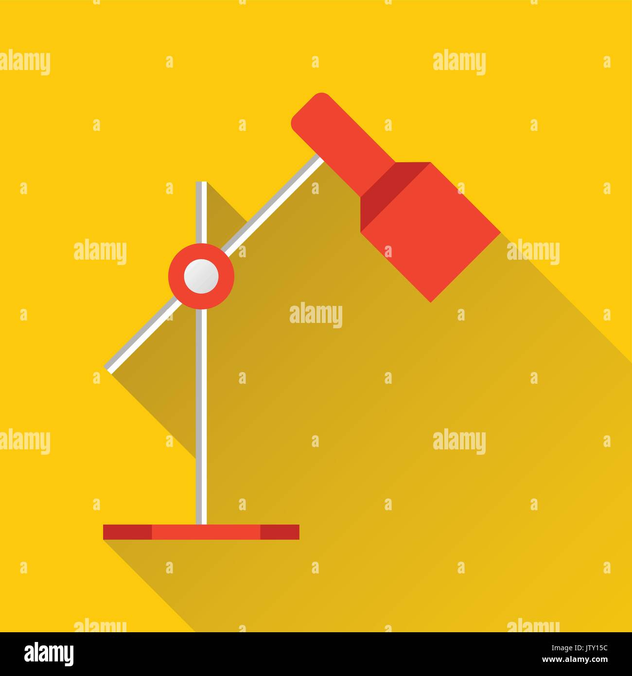Table lamp and light flat icon. Flat design. Vector illustration Stock ...
