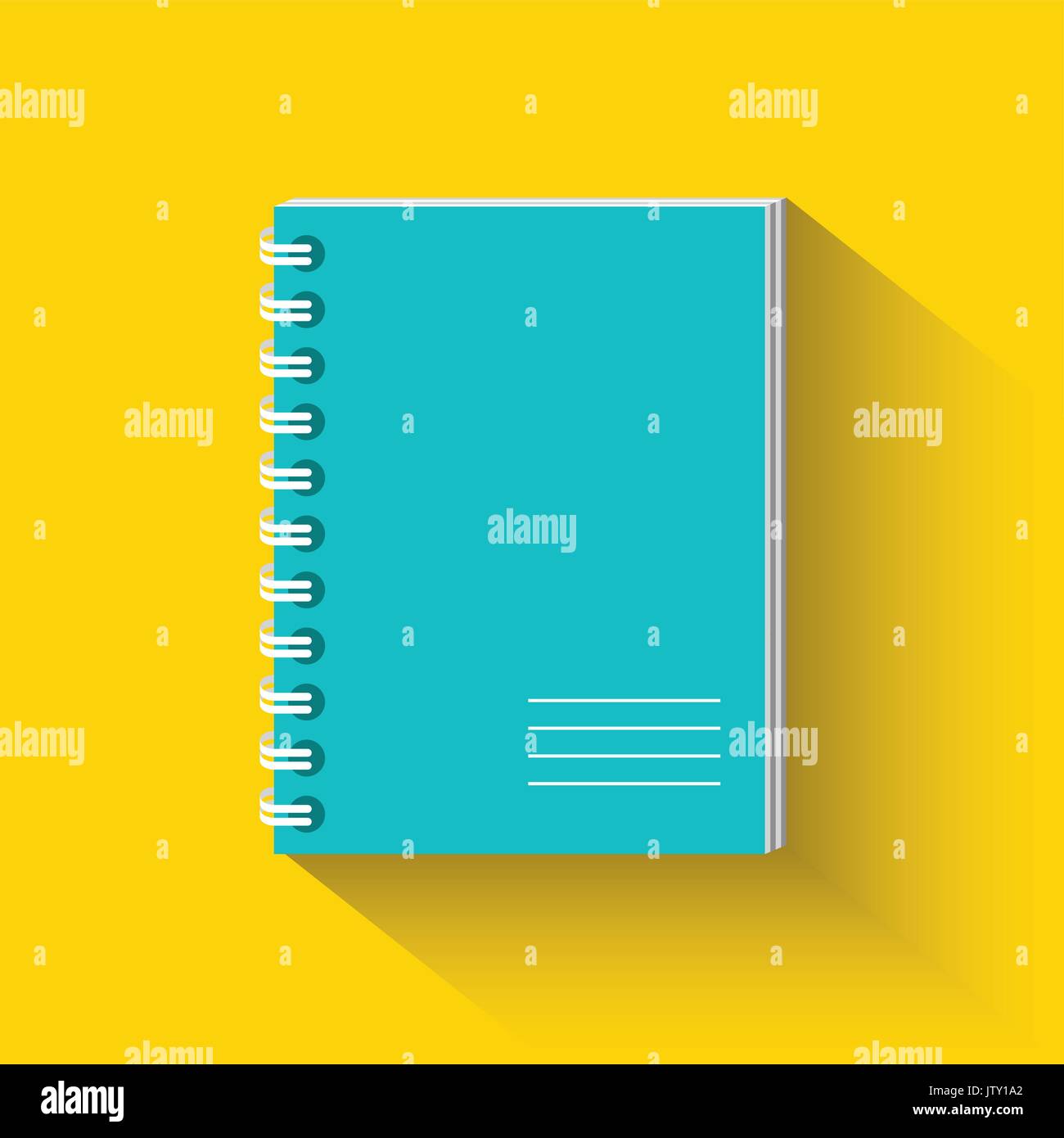 Notebook flat icon Stock Vector Image & Art - Alamy