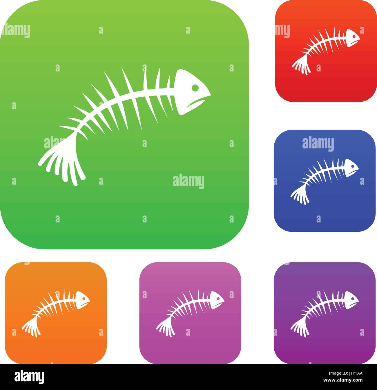 Red fish skeleton Stock Vector Images - Alamy
