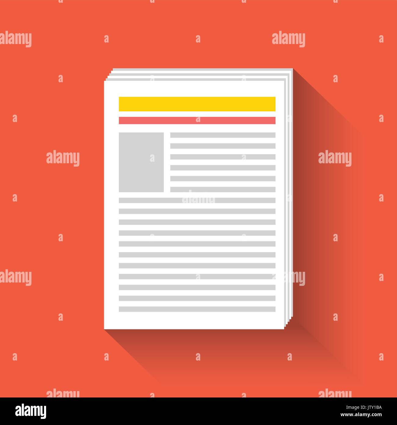 Document, blank, CV, resume, template, flat Stock Vector Image & Art ...