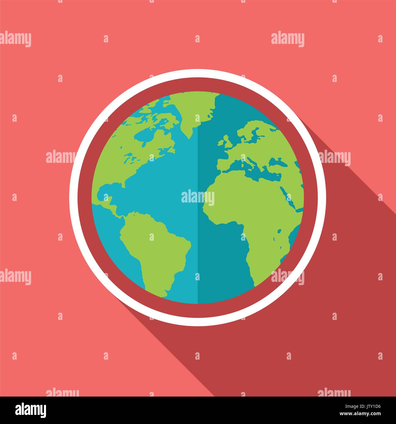 Globe, Earth, World Icon. Flat design. Vector illustration Stock Vector ...