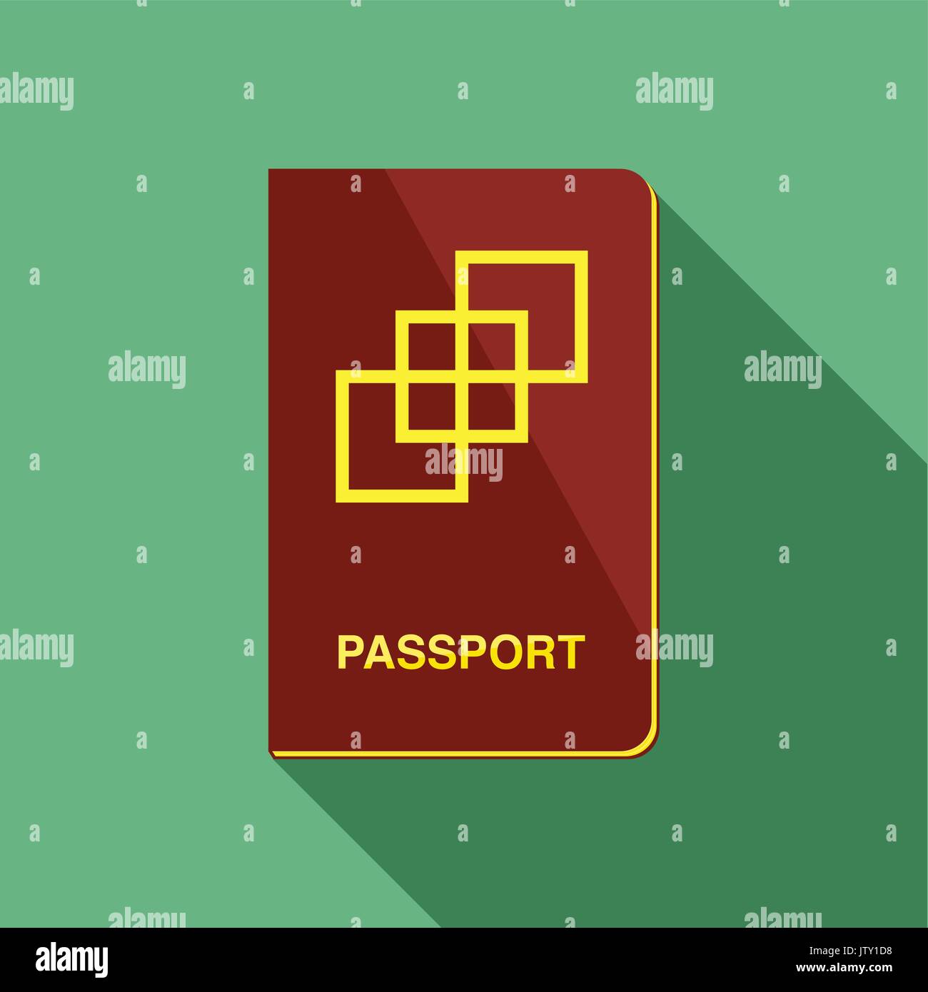 Passport icon. Flat design. Vector illustration Stock Vector Image ...