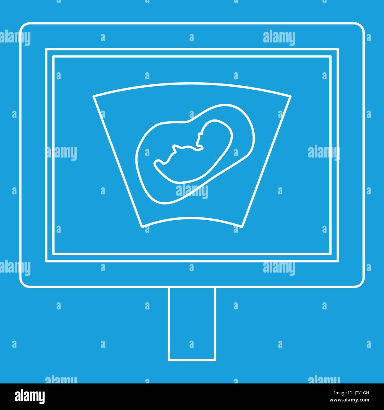 Ultrasound fetus icon, outline style Stock Vector Image & Art - Alamy