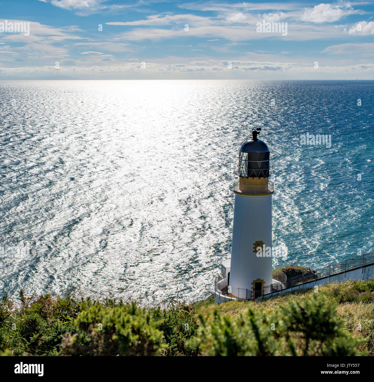 Lighthouse at Maughold Head Stock Photo - Alamy
