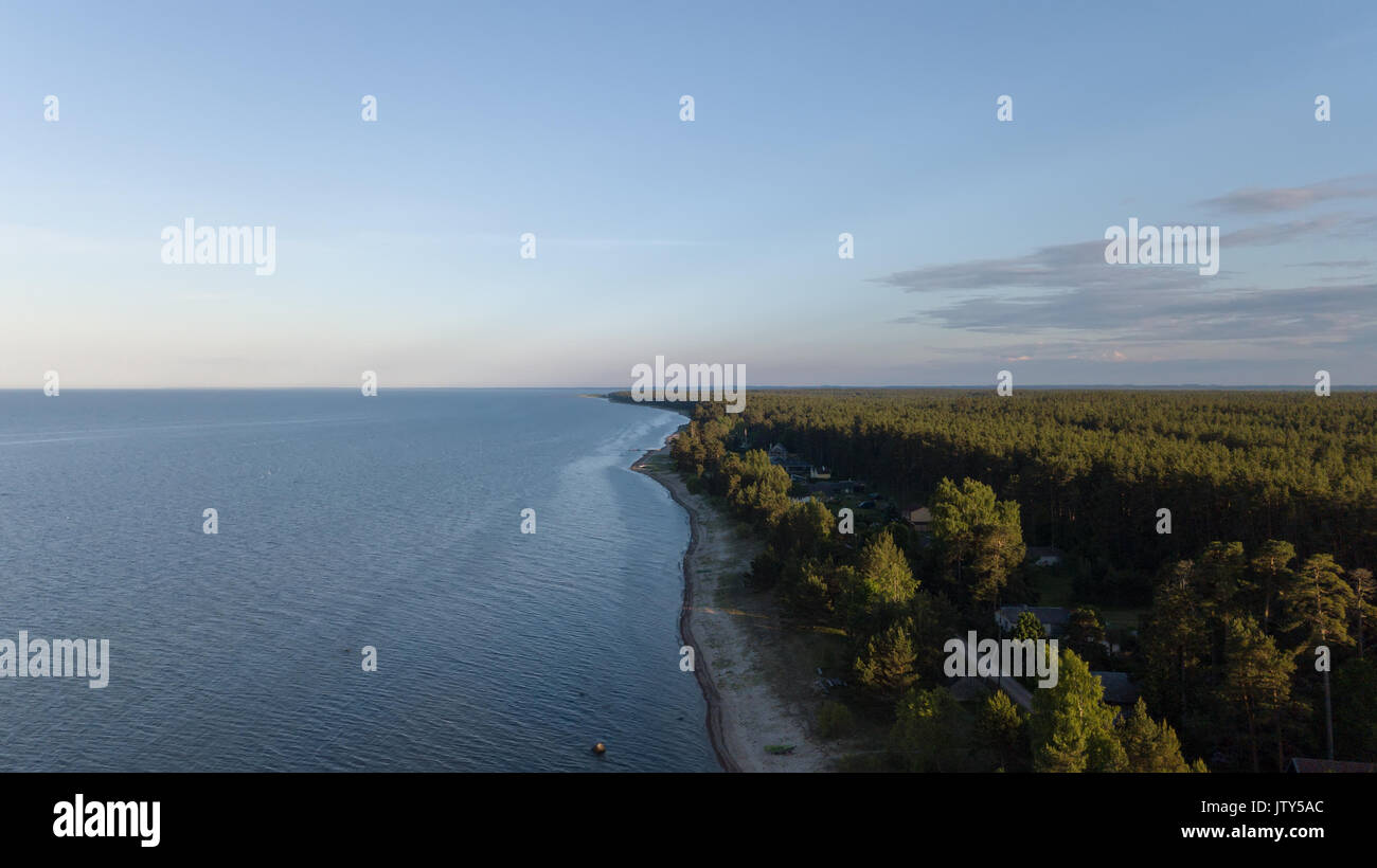 Engure Latvia Aerial view of countryside drone top view Stock Photo - Alamy