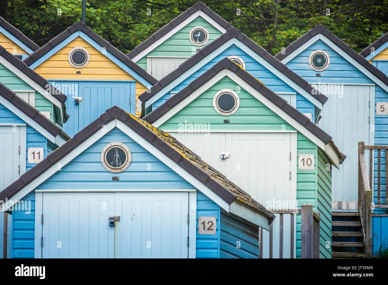 Bournemouth, England - May 29, 2017 : Colourful beach huts in ...