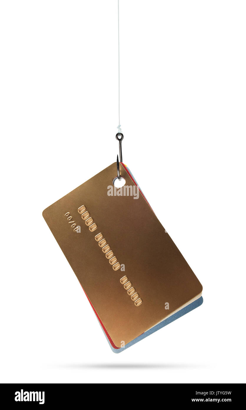 Identity theft — credit card phishing. Computer laptop with credit ...