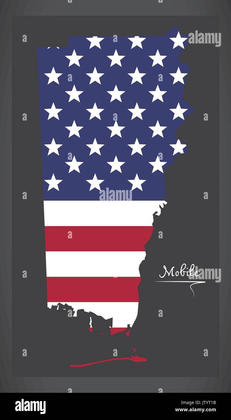 Map of mobile alabama hi-res stock photography and images - Alamy