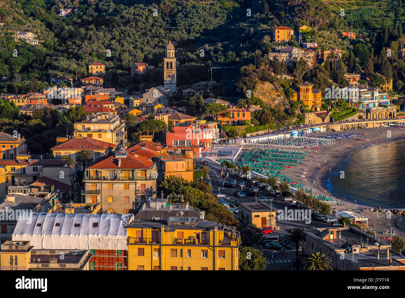 Italy Levanto View with coast Stock Photo - Alamy