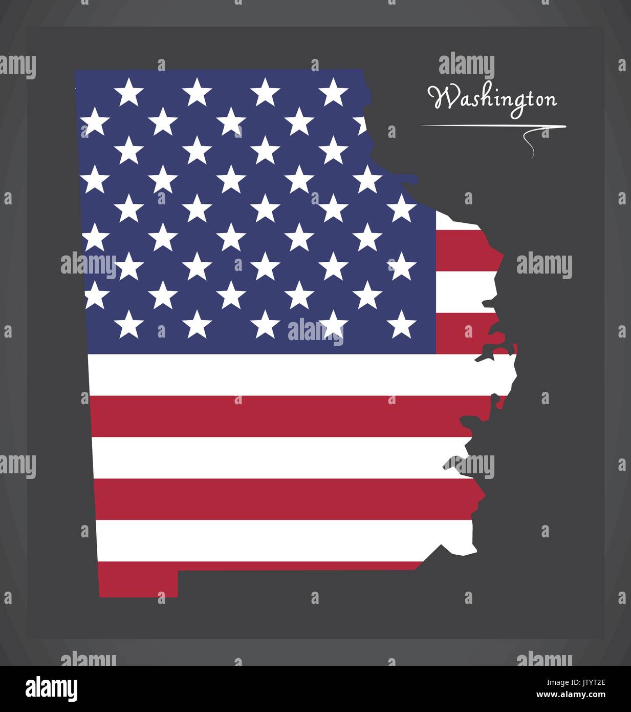 Washington county map hi-res stock photography and images - Alamy