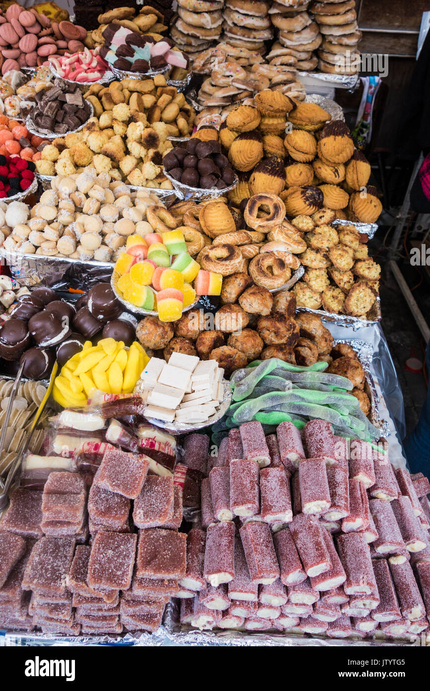 Traditional sweets at Corpus Christi celebration in Ecuador Stock Photo ...