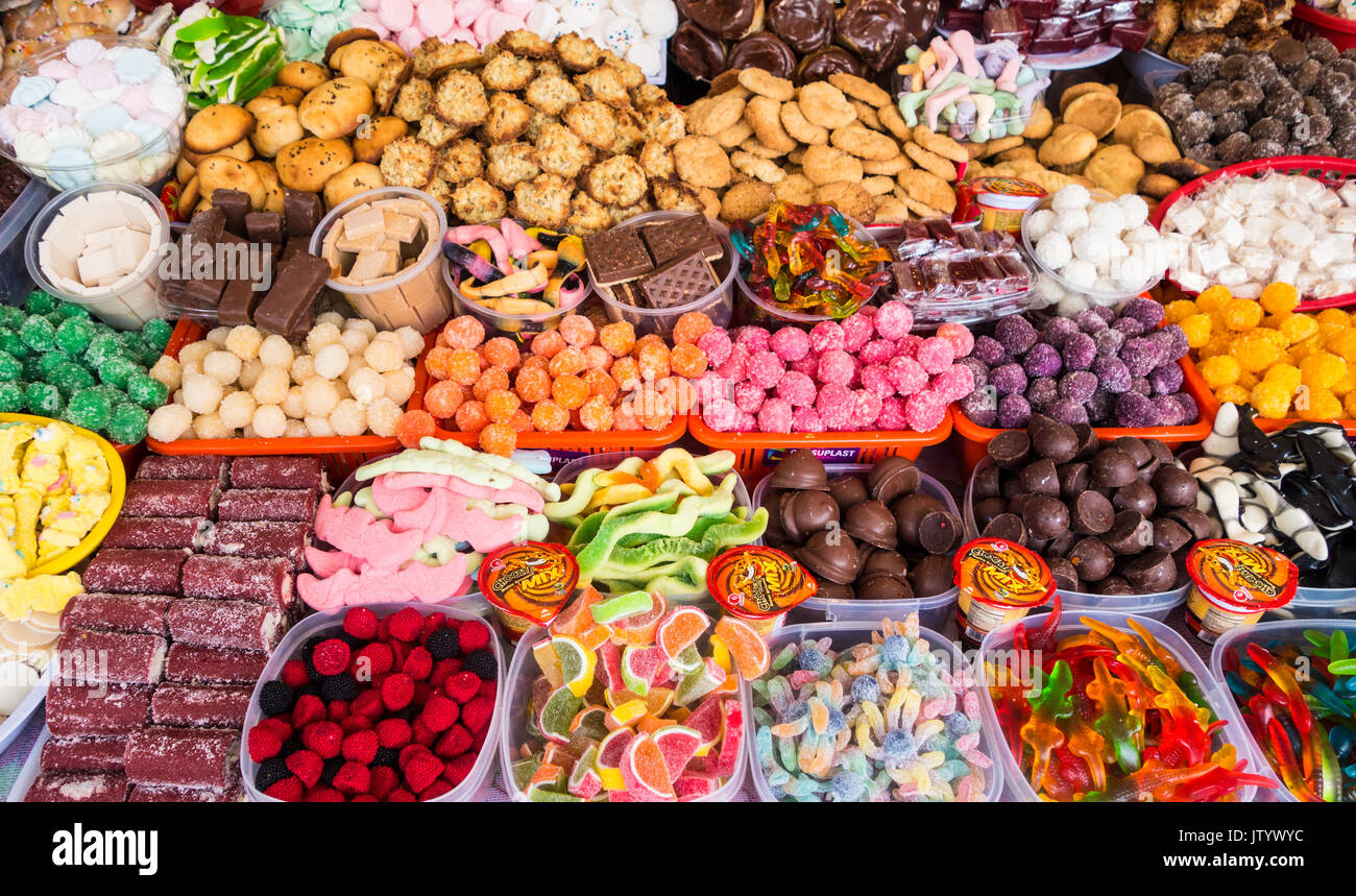 Traditional sweets at Corpus Christi celebration in Ecuador Stock Photo ...