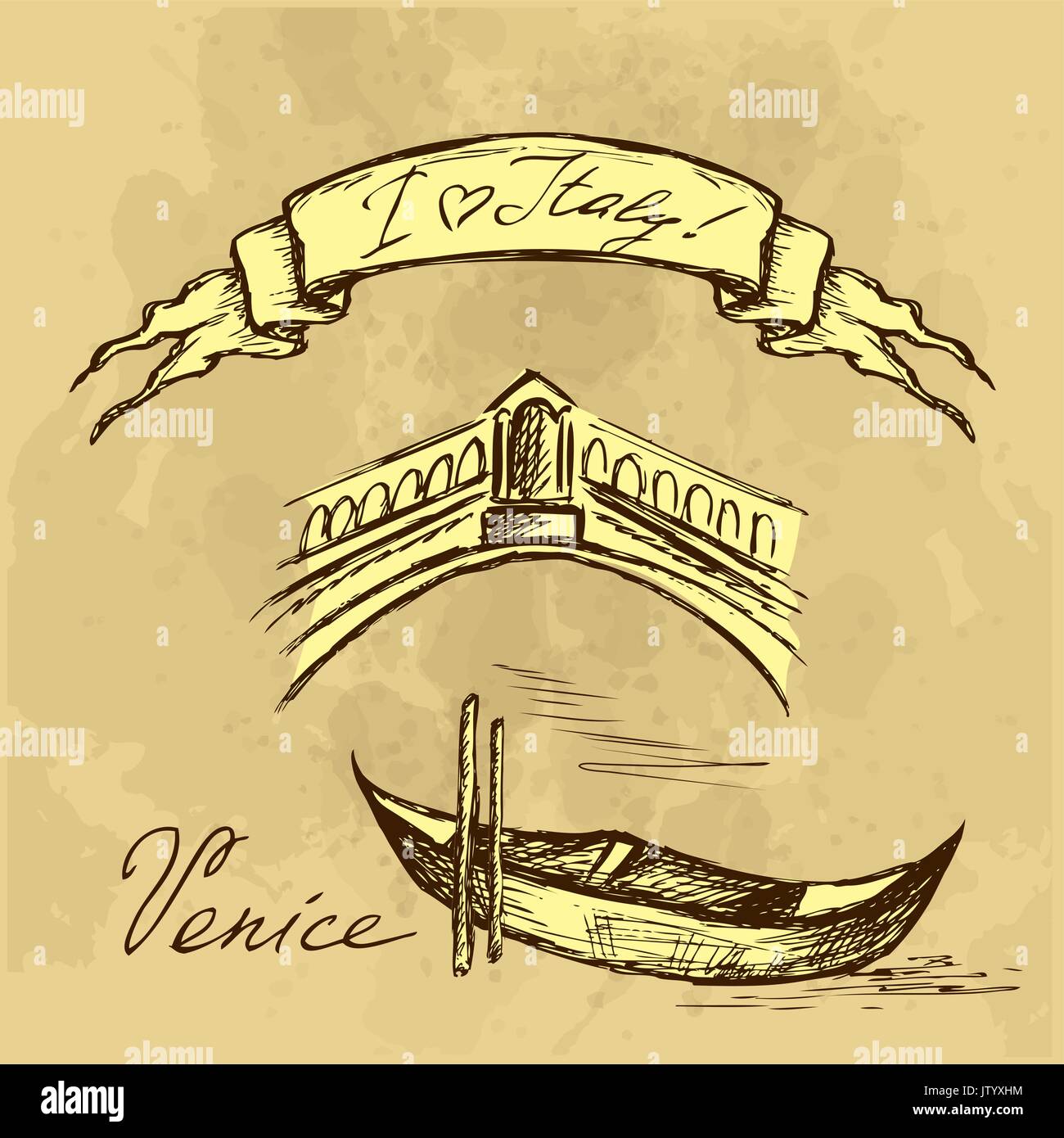 The symbol of Italy, hand-drawn, vector illustration Stock Vector Image ...
