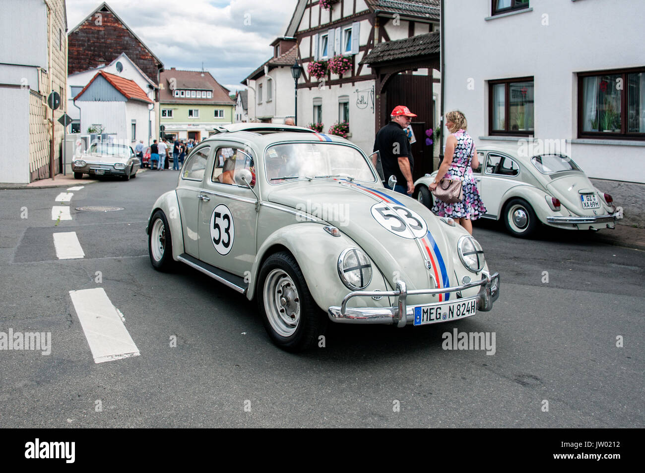 Vintage Car Festival "Golden Oldies", VW Beetle Herbie Nummer 53 Stock ...
