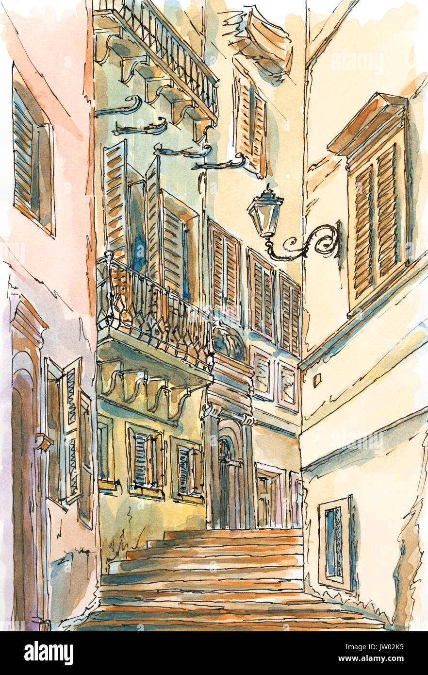 Ancient rome city drawing hi-res stock photography and images - Alamy