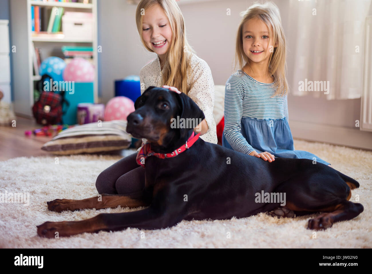 The best friend of kids is a dog Stock Photo - Alamy