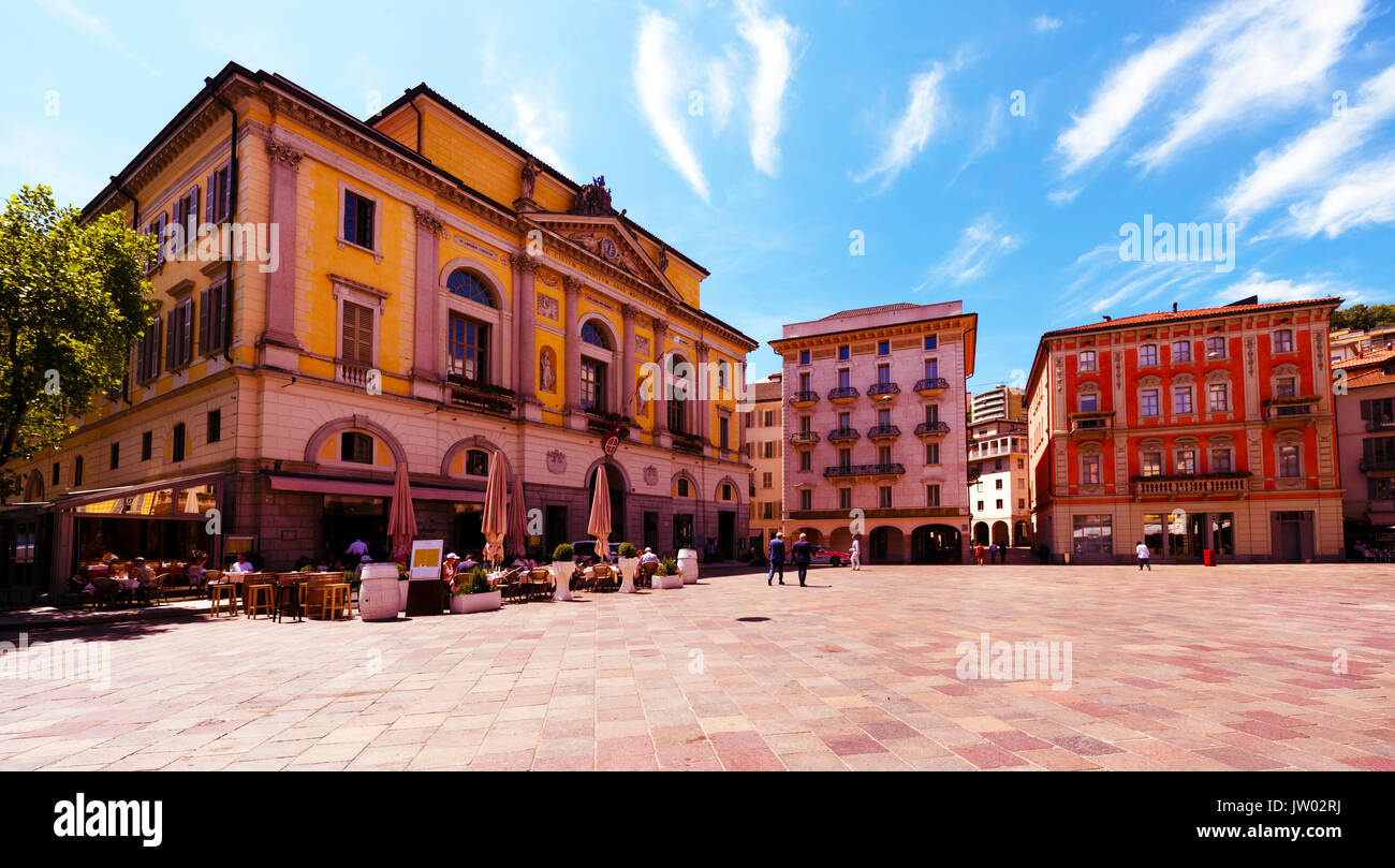 The Town Hall of Lugano at the Piazza della Riforma - Lugano, Lake ...