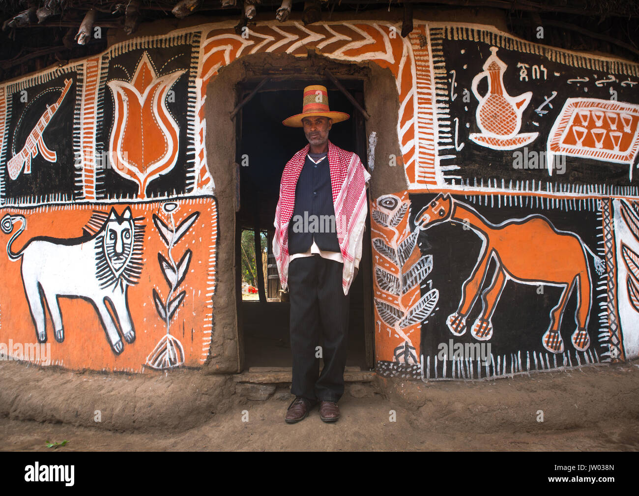 Ethiopia, Kembata, Alaba Kuito, ethiopian muslim man with a hat ...