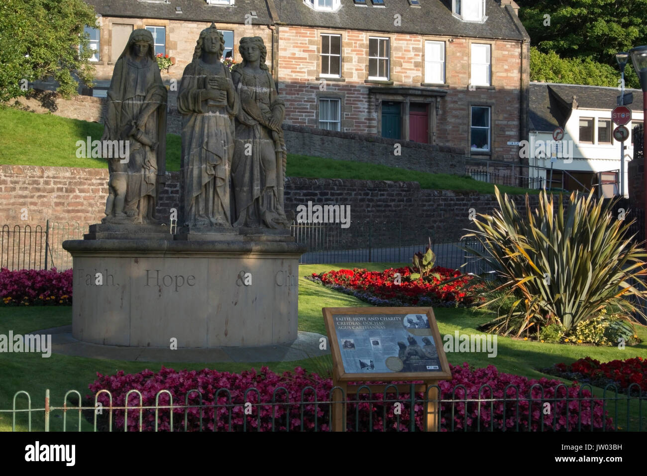 Stone Sculpture of the Three Christian Virtues : Faith, Hope and ...