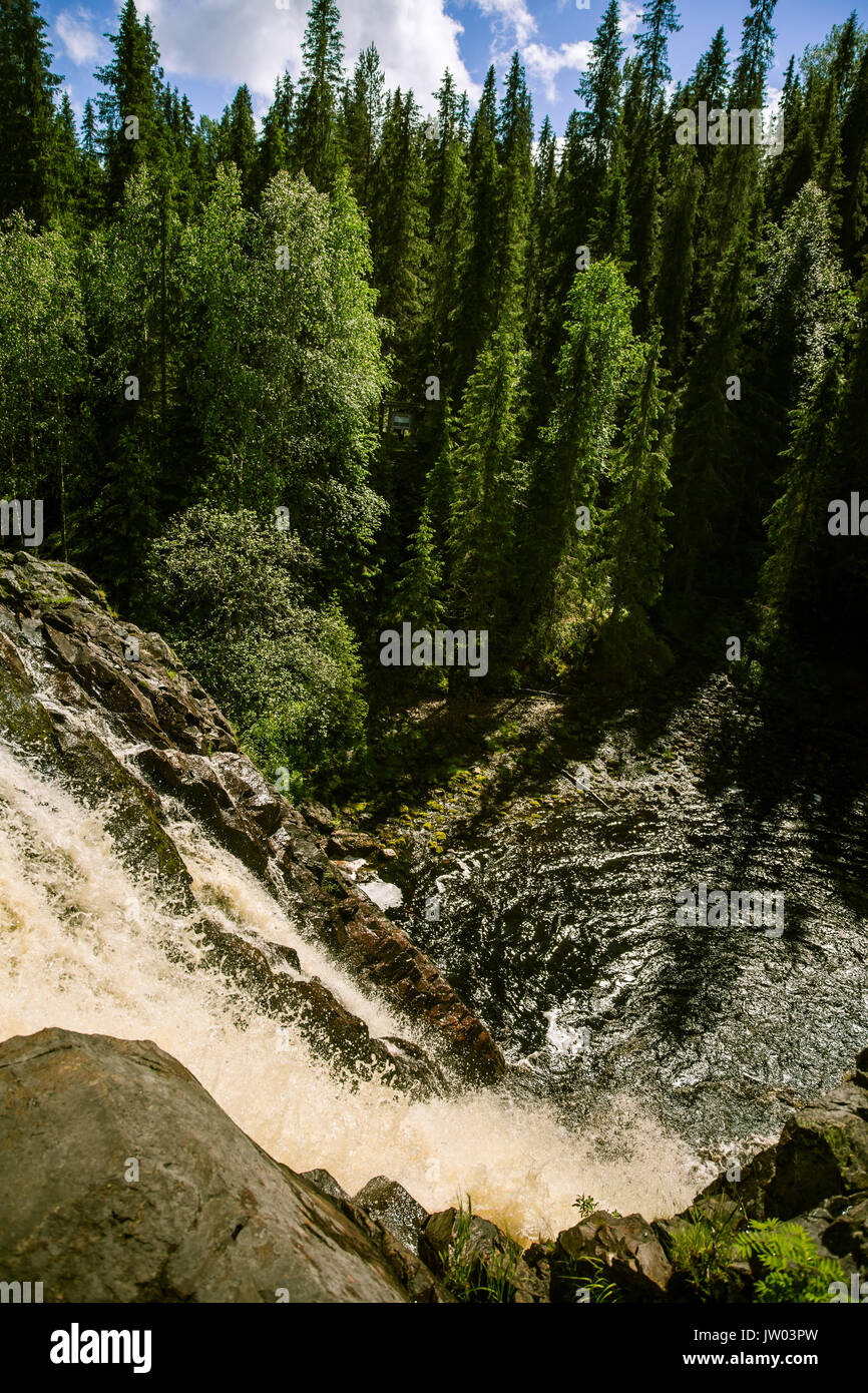 A beautiful waterfall in Finland Stock Photo - Alamy