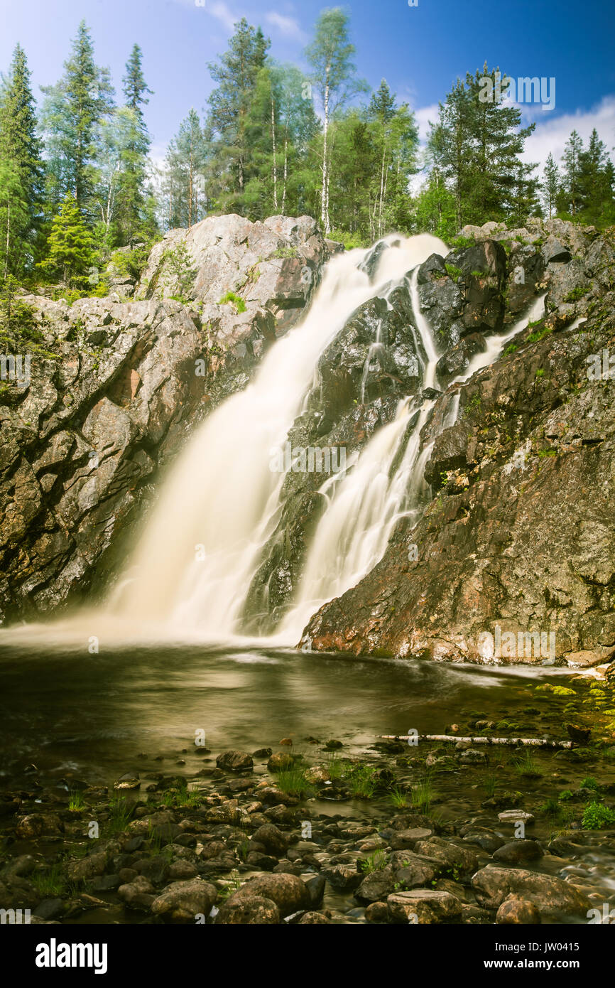 A beautiful waterfall in Finland Stock Photo - Alamy