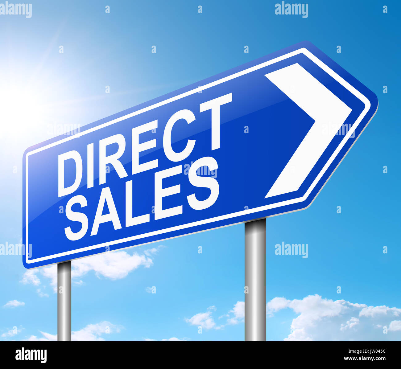 3d Illustration depicting a sign with a direct sales concept Stock ...