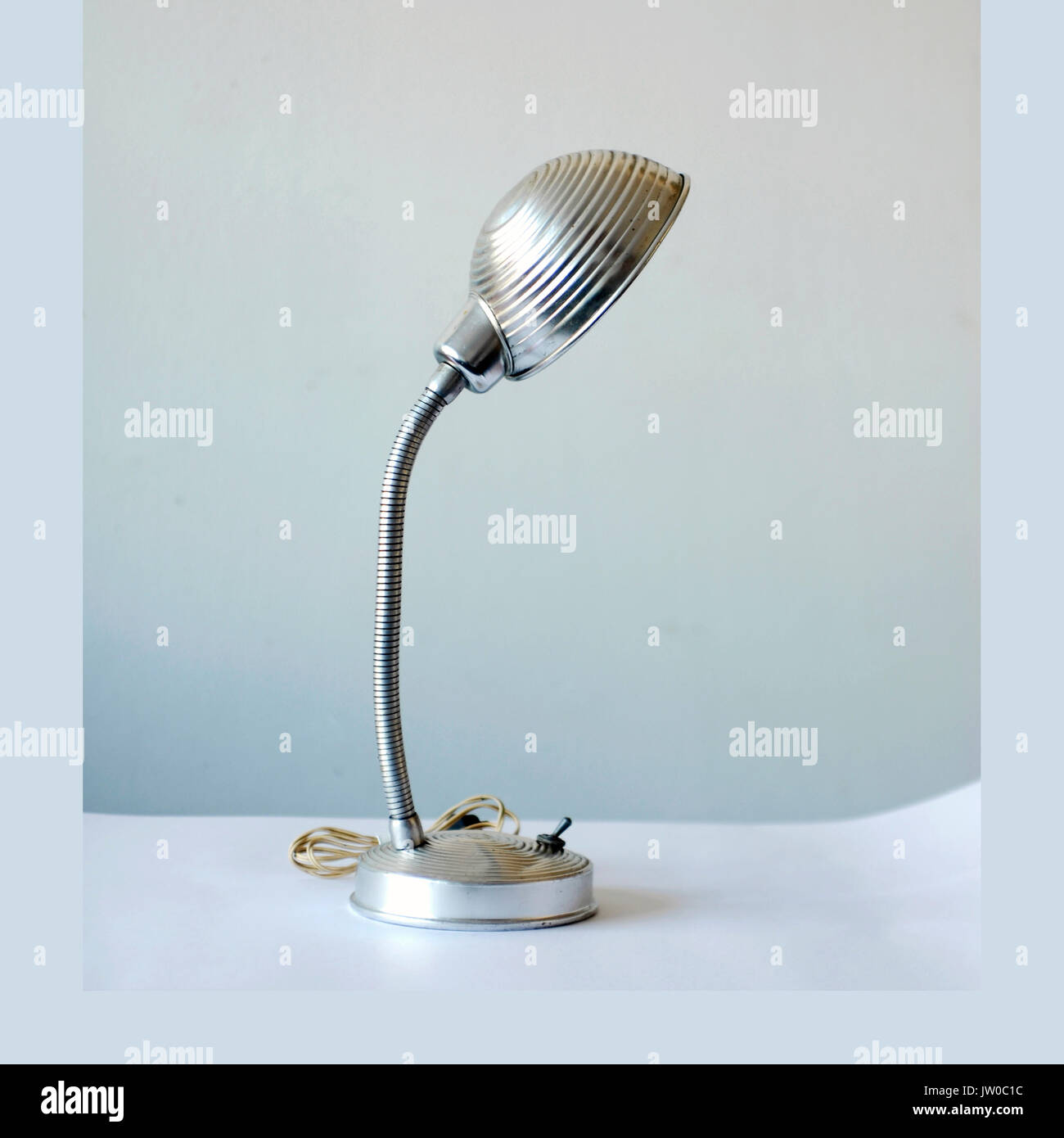 Vintage desk lamp, made by aluminum. Original Stock Photo - Alamy