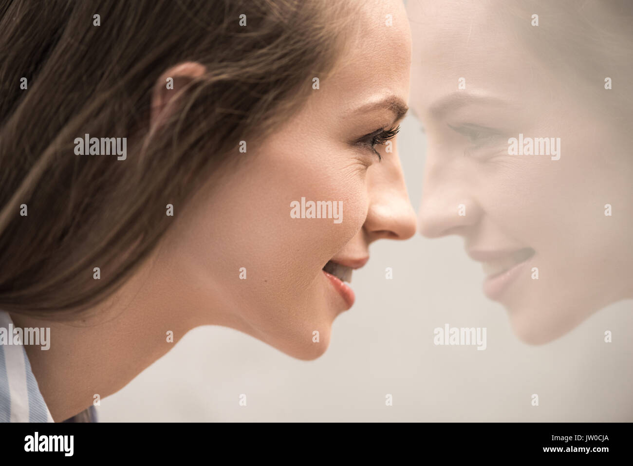 Girl profile caucasian hi-res stock photography and images - Alamy