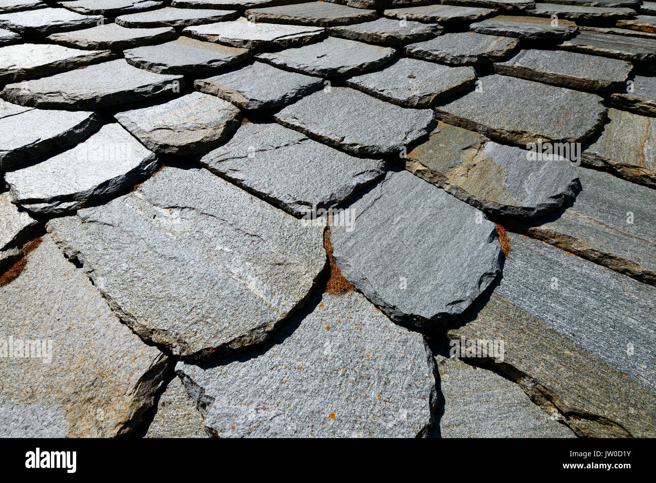 Old slate house roof from some ruins in North Italy. Great for ...