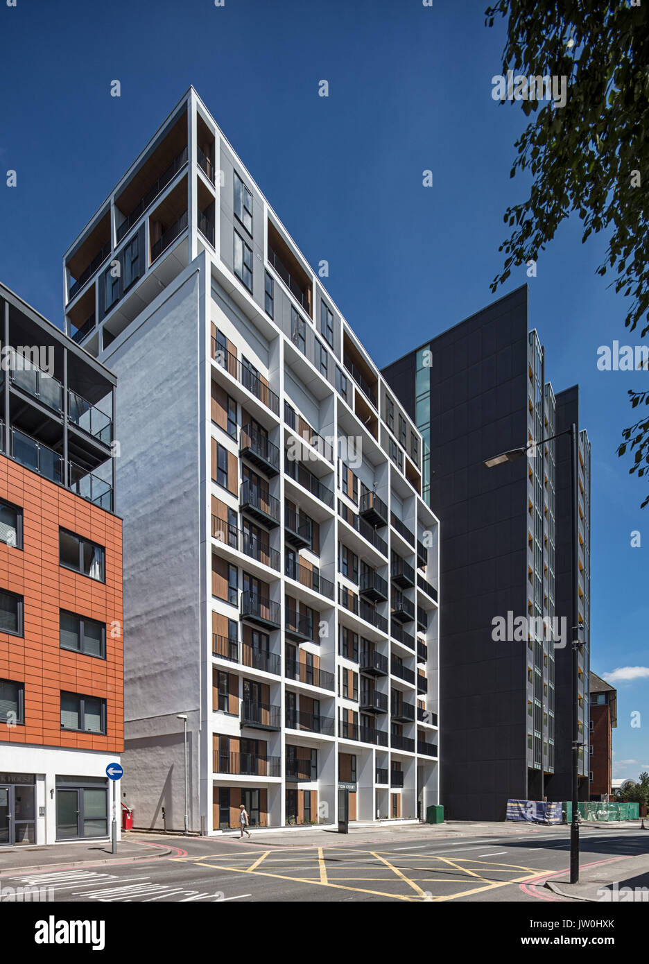 Sutton Court Apartments Stock Photo - Alamy