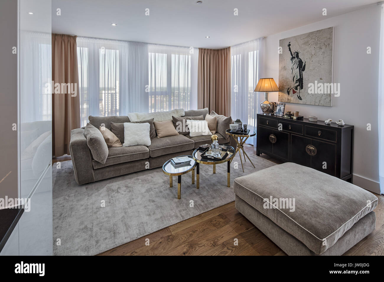 Sutton Court Apartments Stock Photo - Alamy