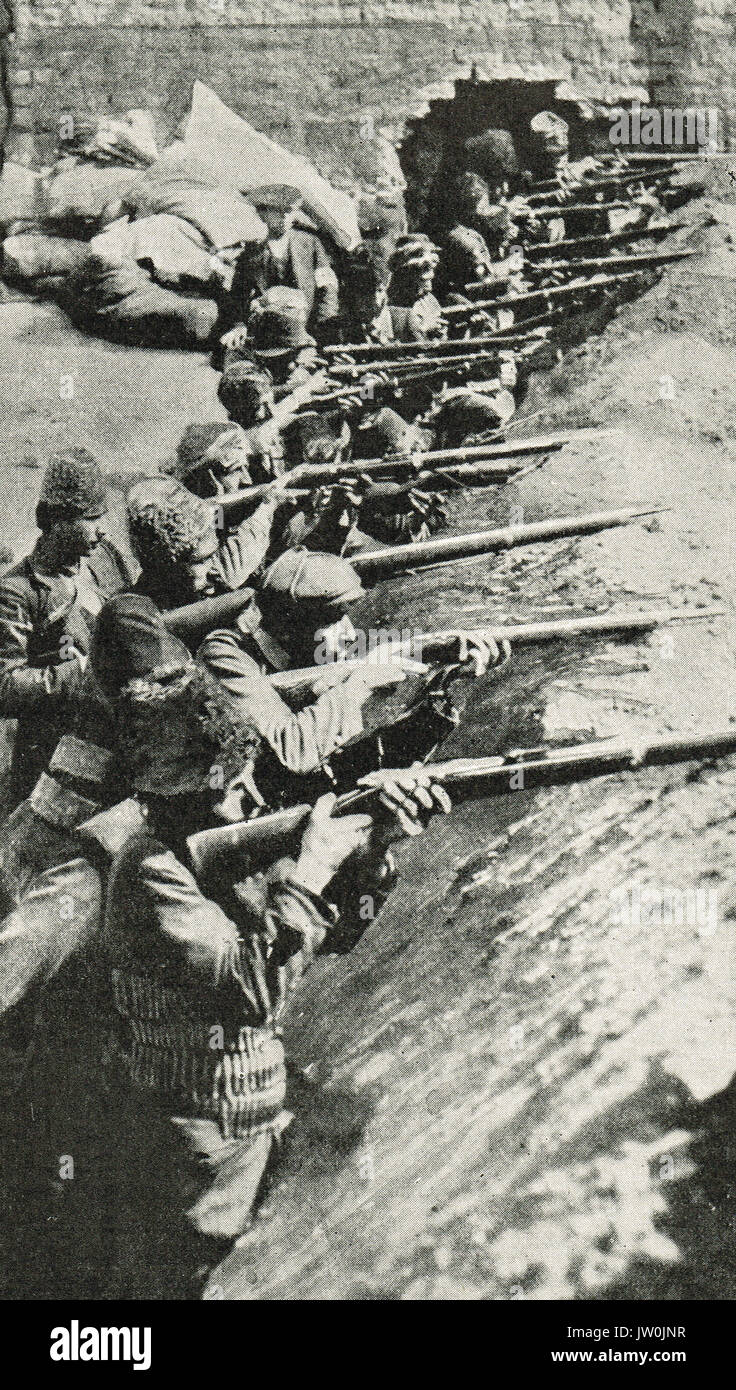 Native Armenians defending Van, Asia Minor (now Turkey) in 1915 Stock ...