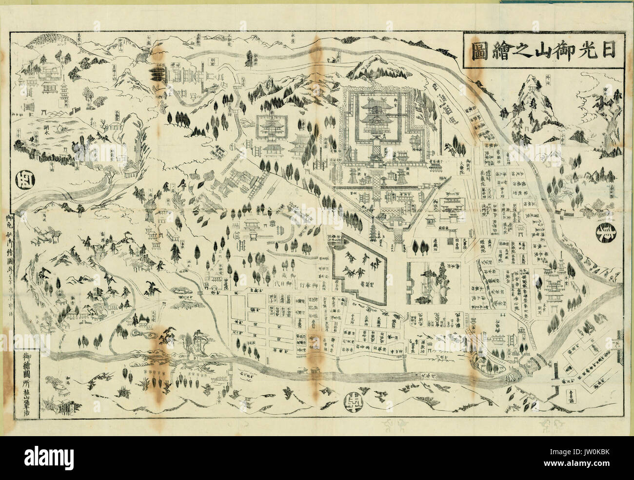 Map of Nikko Mountain - Japanese Maps and Prints of the Tokugawa Era ...