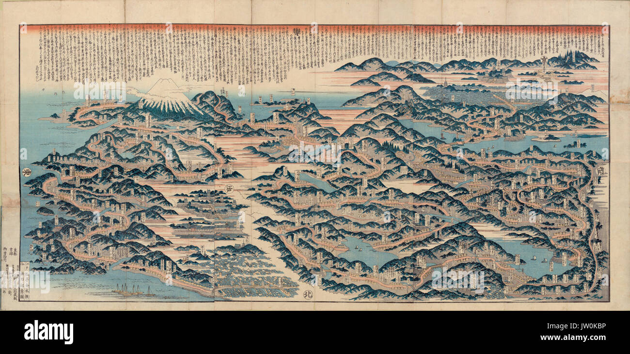 Newly engraved and revised, Detailed map of the Tokaido highway ...