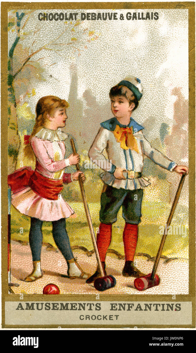 Children playing croquet hi-res stock photography and images - Alamy
