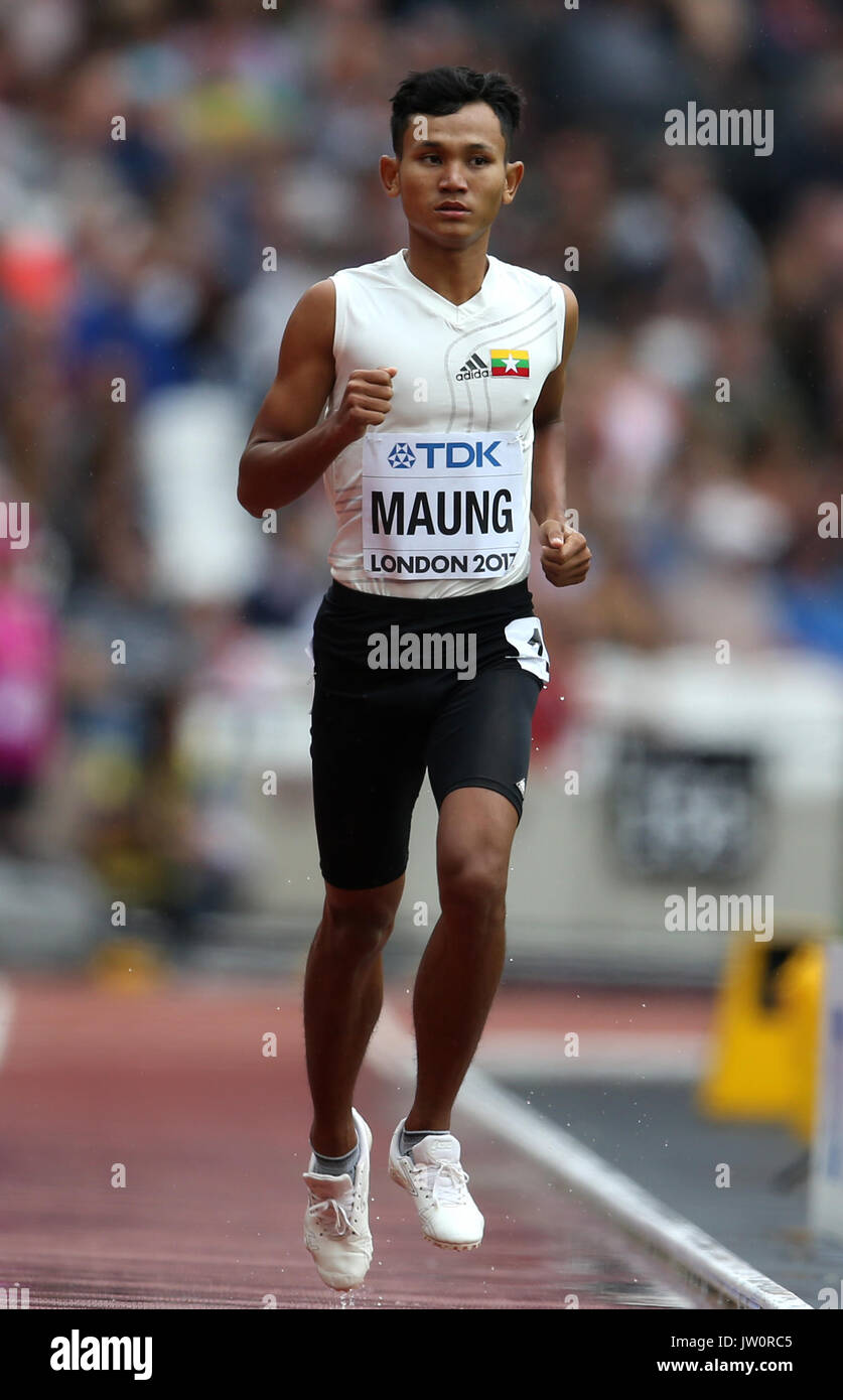Myanmar's Pyae Sone Maung in the Men's 800m Heat One during day two of ...