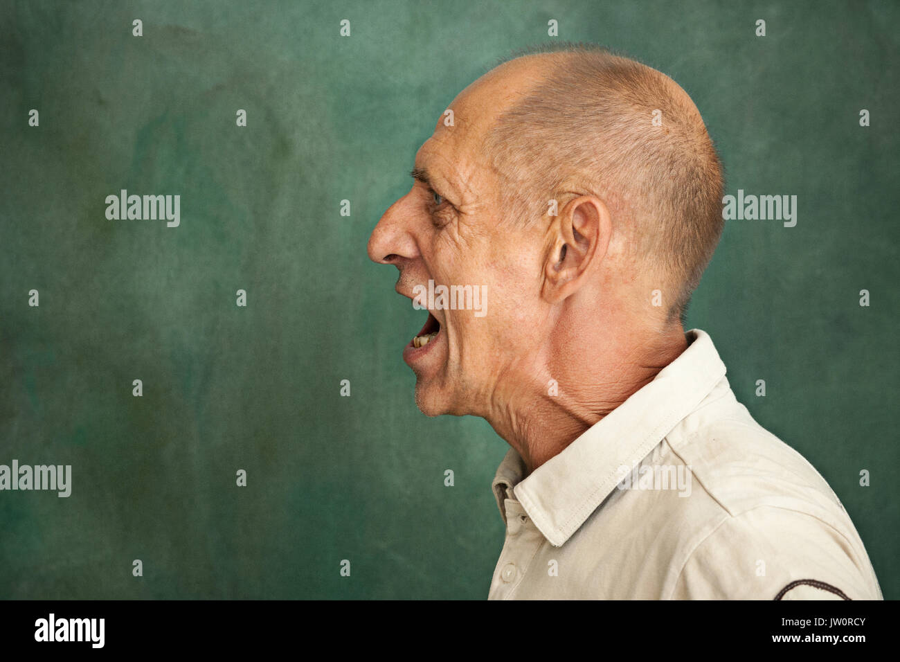 Closeup portrait angry upset senior hi-res stock photography and images ...