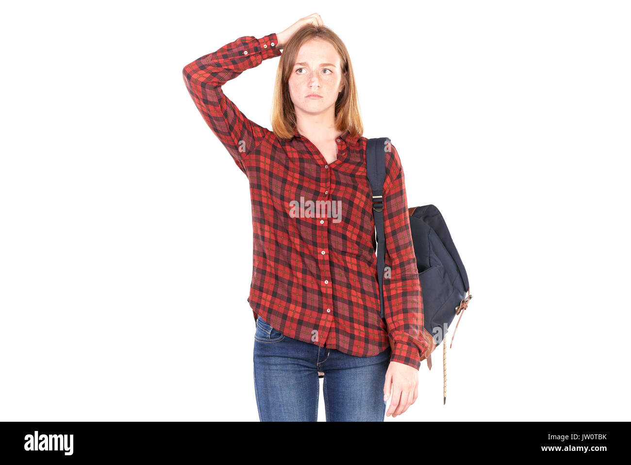 Red-haired college girl Stock Photo - Alamy