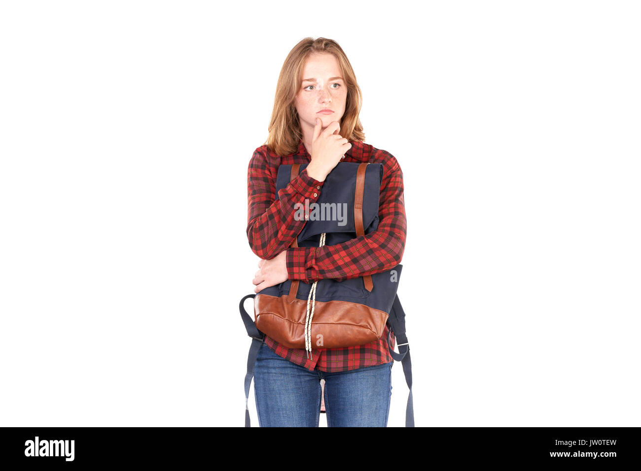 Red-haired college girl Stock Photo - Alamy