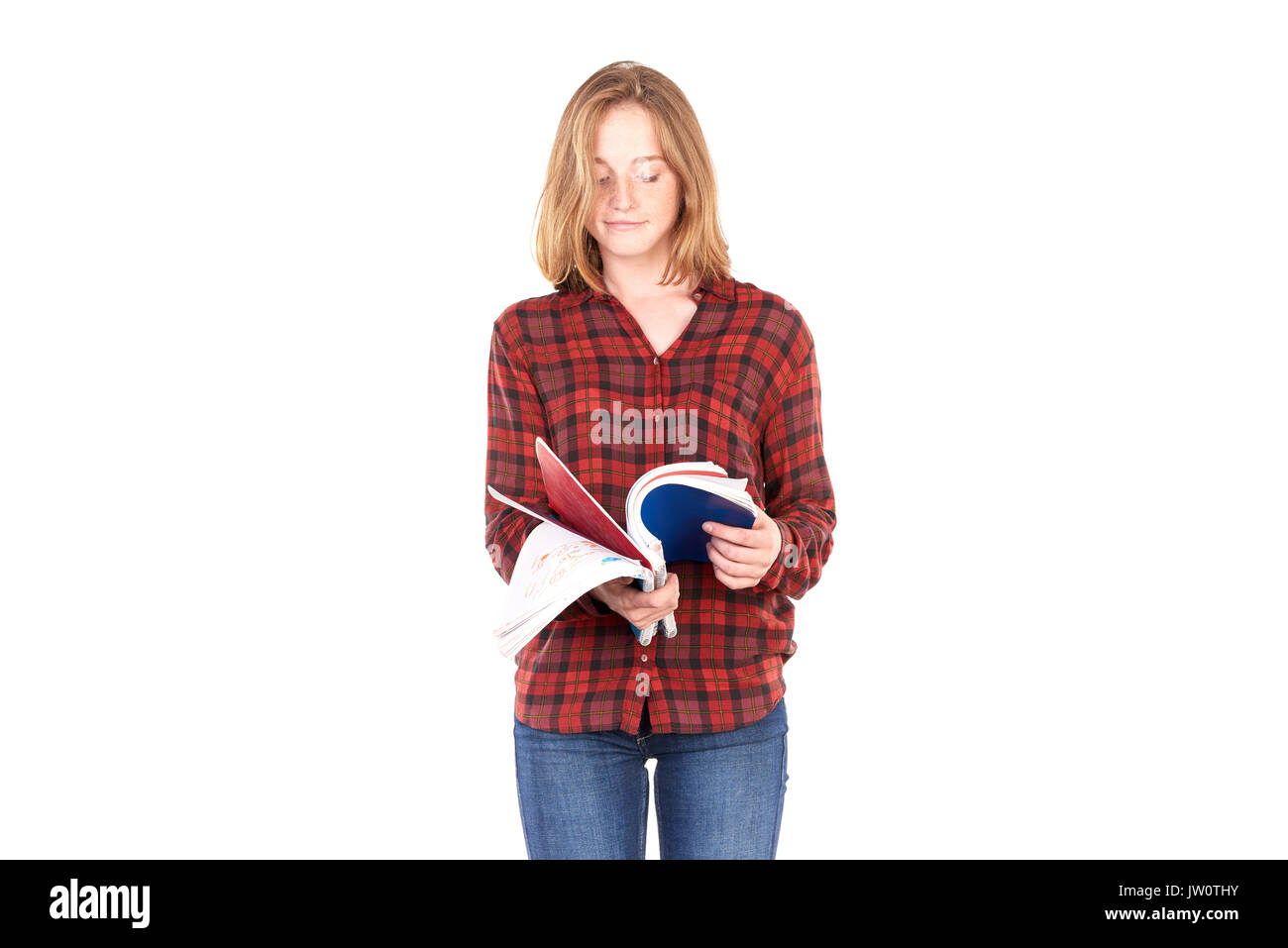 High school girl reading hi-res stock photography and images - Alamy