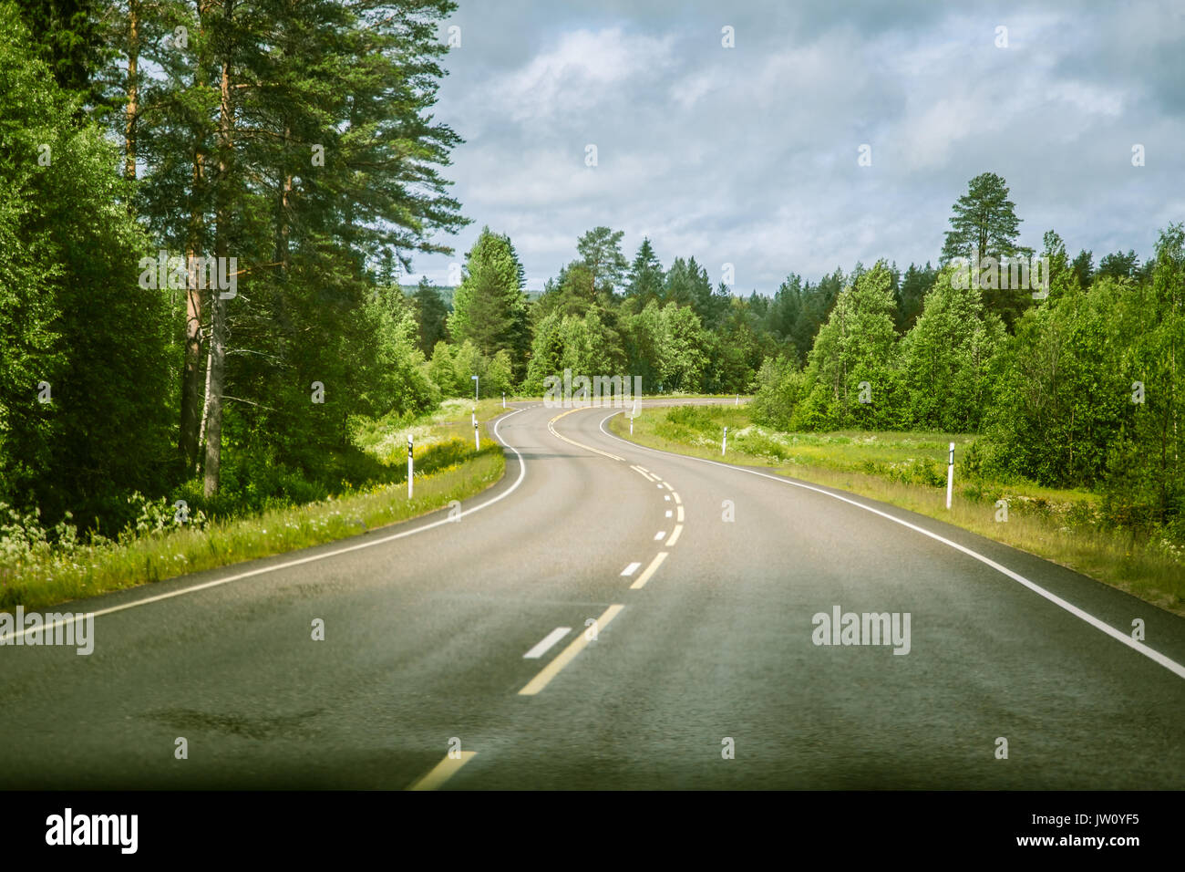 Via Karelia road in Finland Stock Photo - Alamy