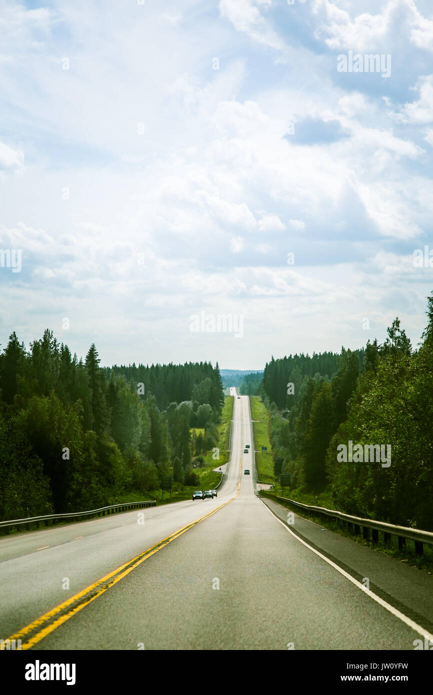 Via Karelia road in Finland Stock Photo - Alamy