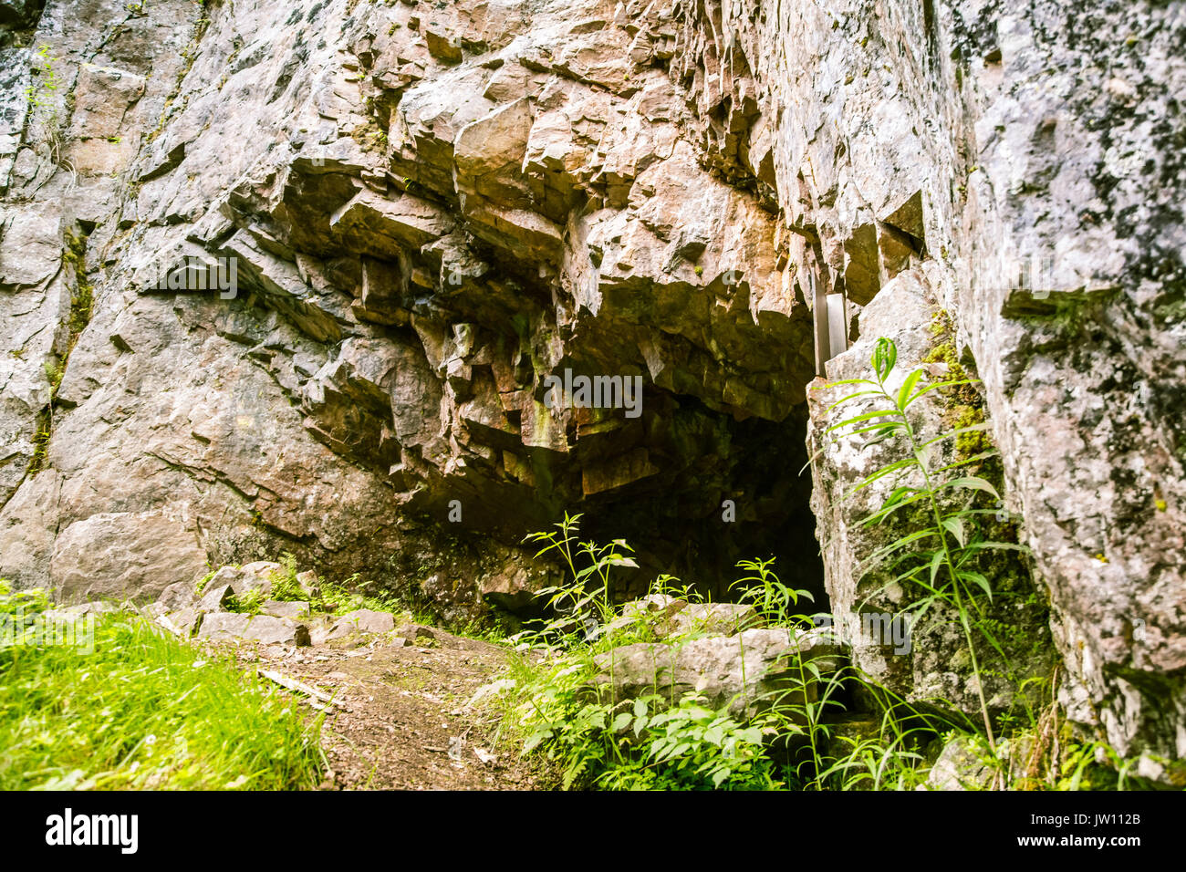 A beautiful rocky forest landscape in Finland Stock Photo - Alamy