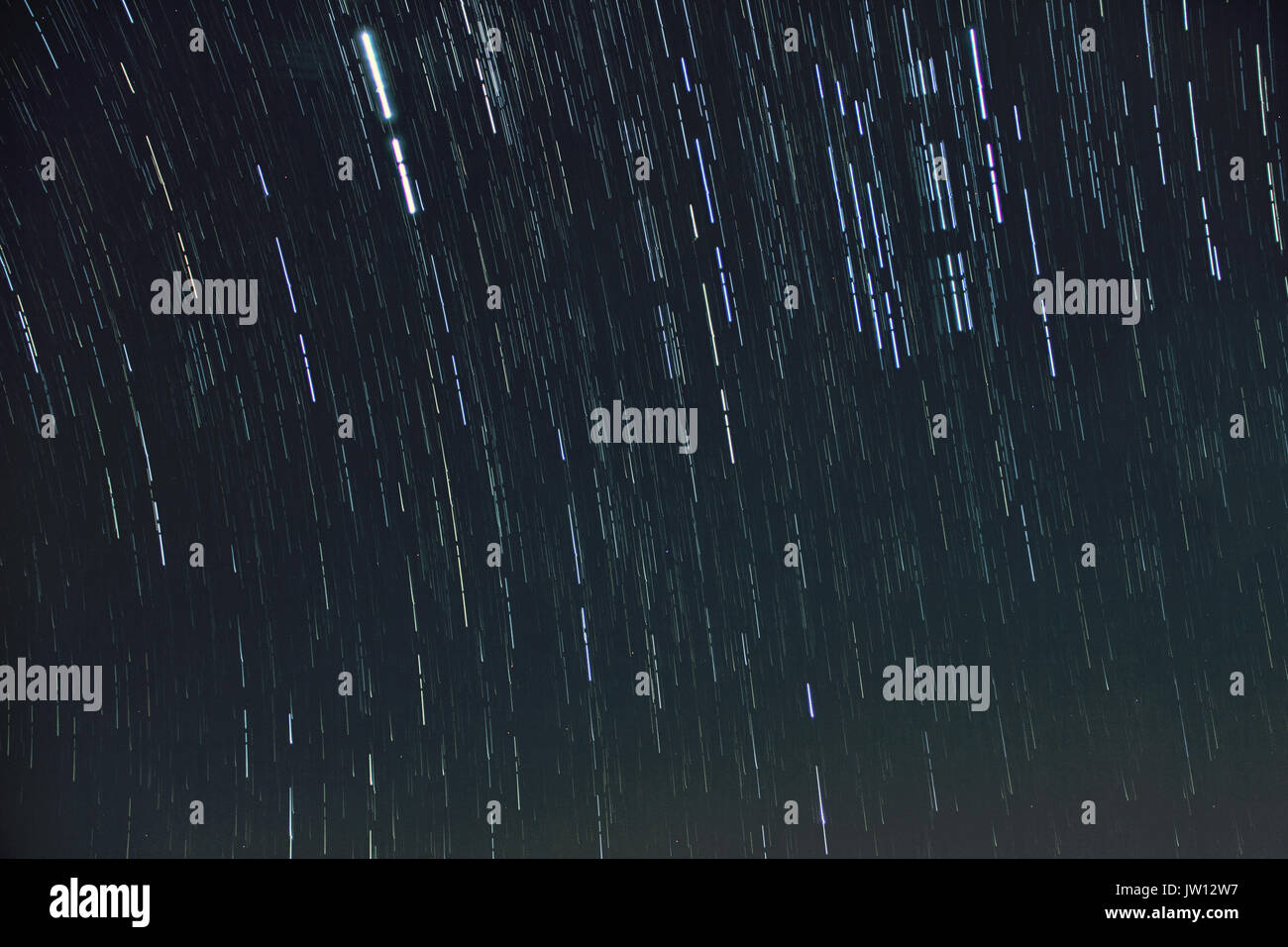 A beautiful streamline of star trails on hemisphere centre line Stock ...