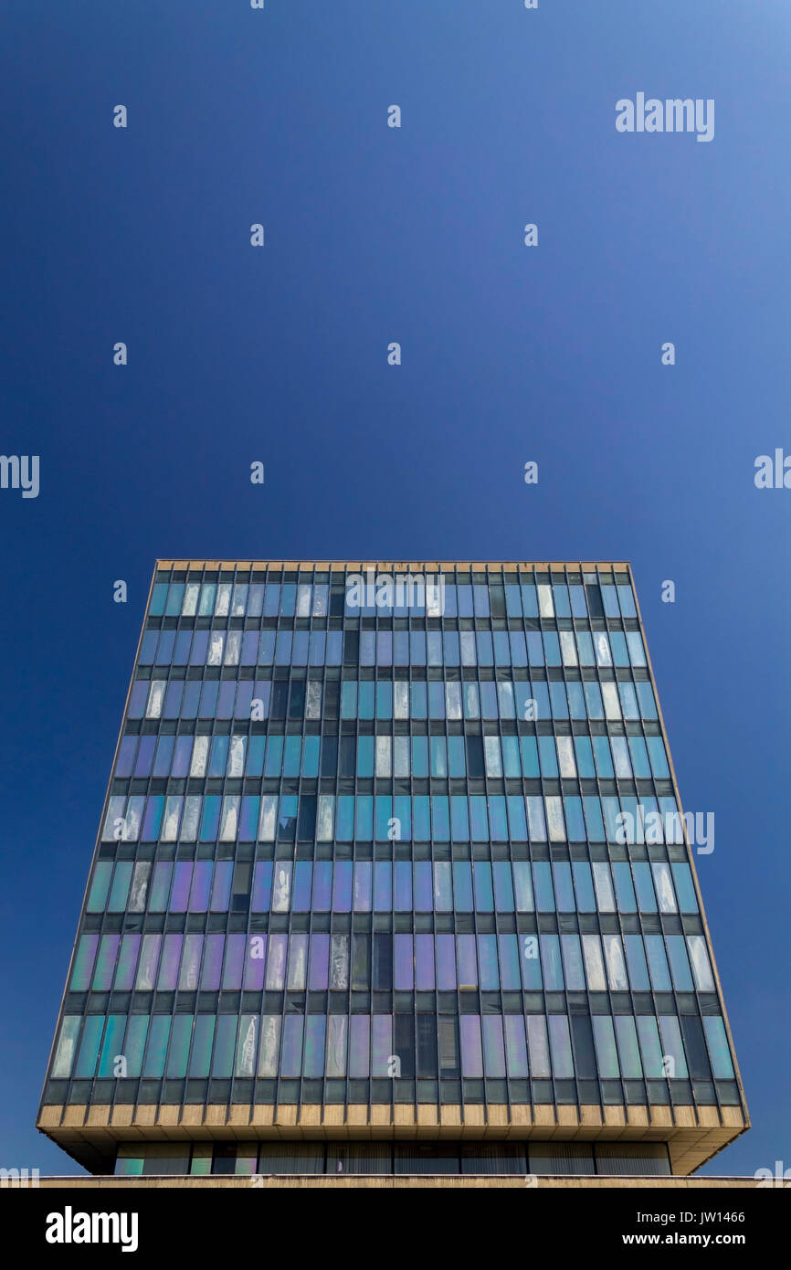 Old modern looking building shape of a cube Stock Photo - Alamy